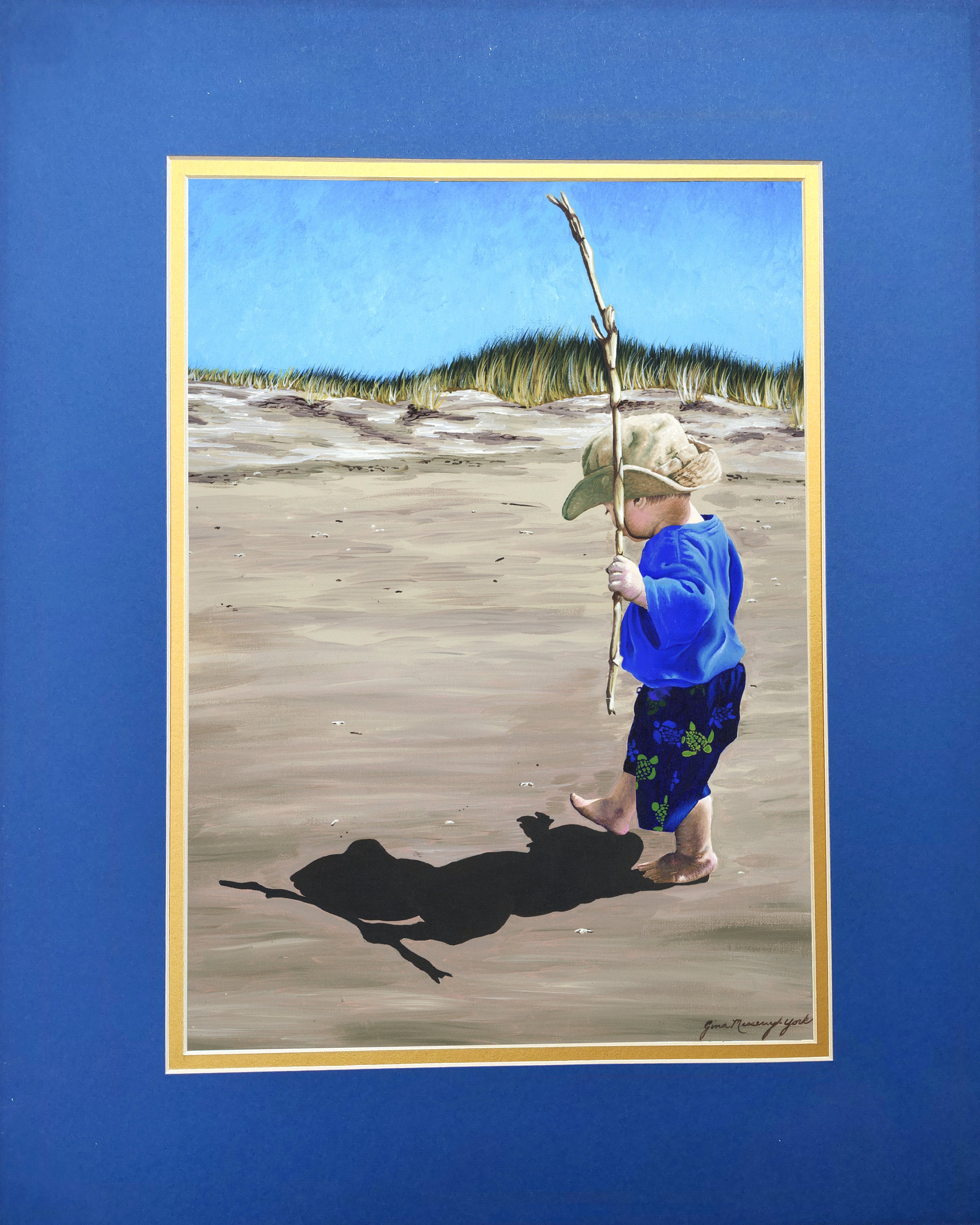 Beach Print, Boy, Shadow, Canvas, Painting - Etsy