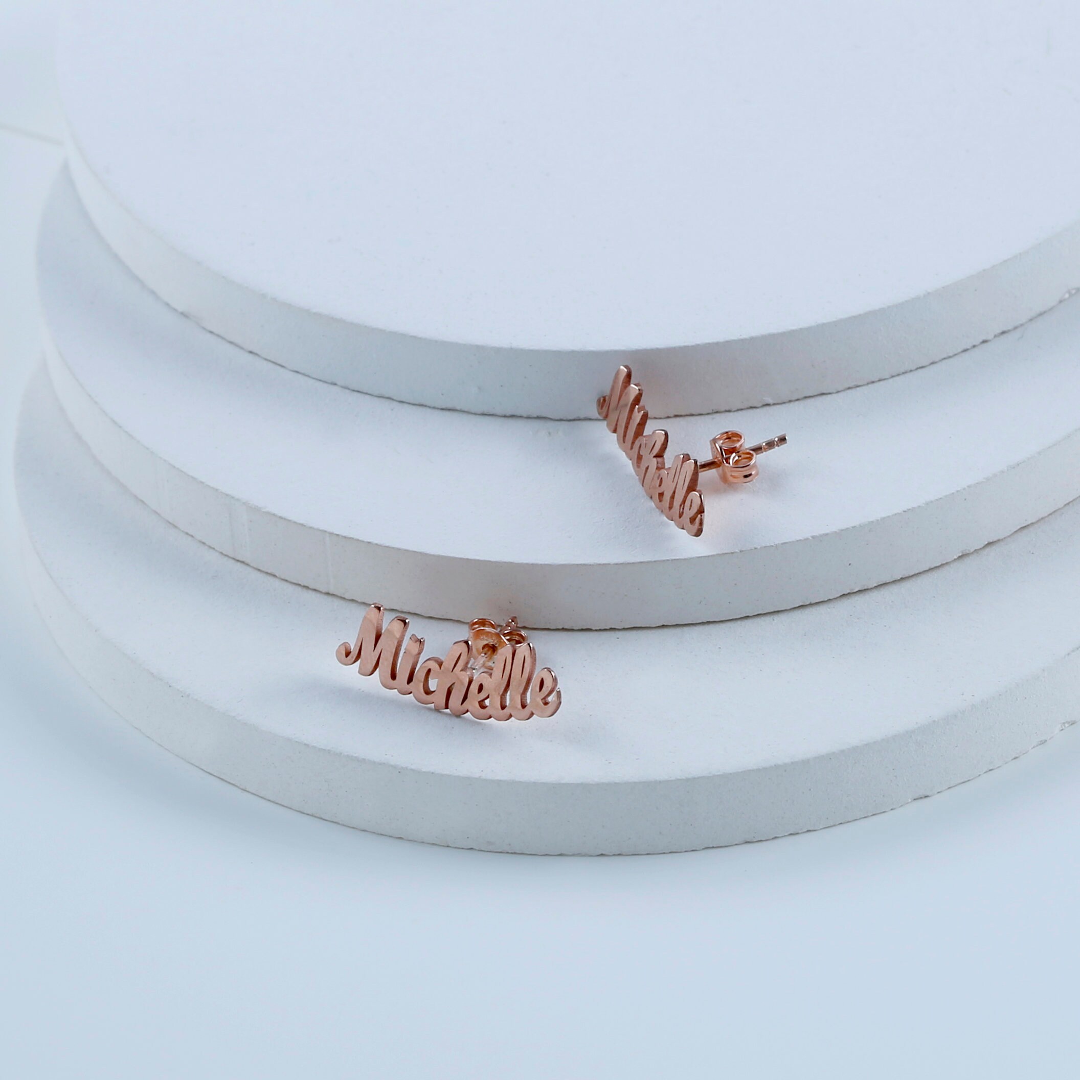 Custom Name Earrings Custom Gift for Her Minimalist | Etsy