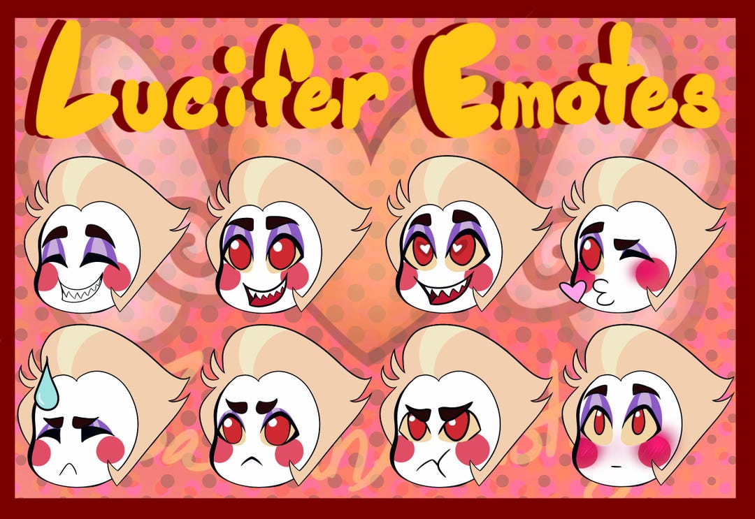 Lucifer Emotes Digital File for Twitch, Discord, and More - Etsy