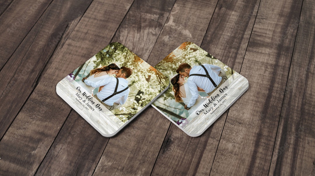 Personalized Wedding Ceramic Photo Coasters, Wedding Favors, Keepsake ...