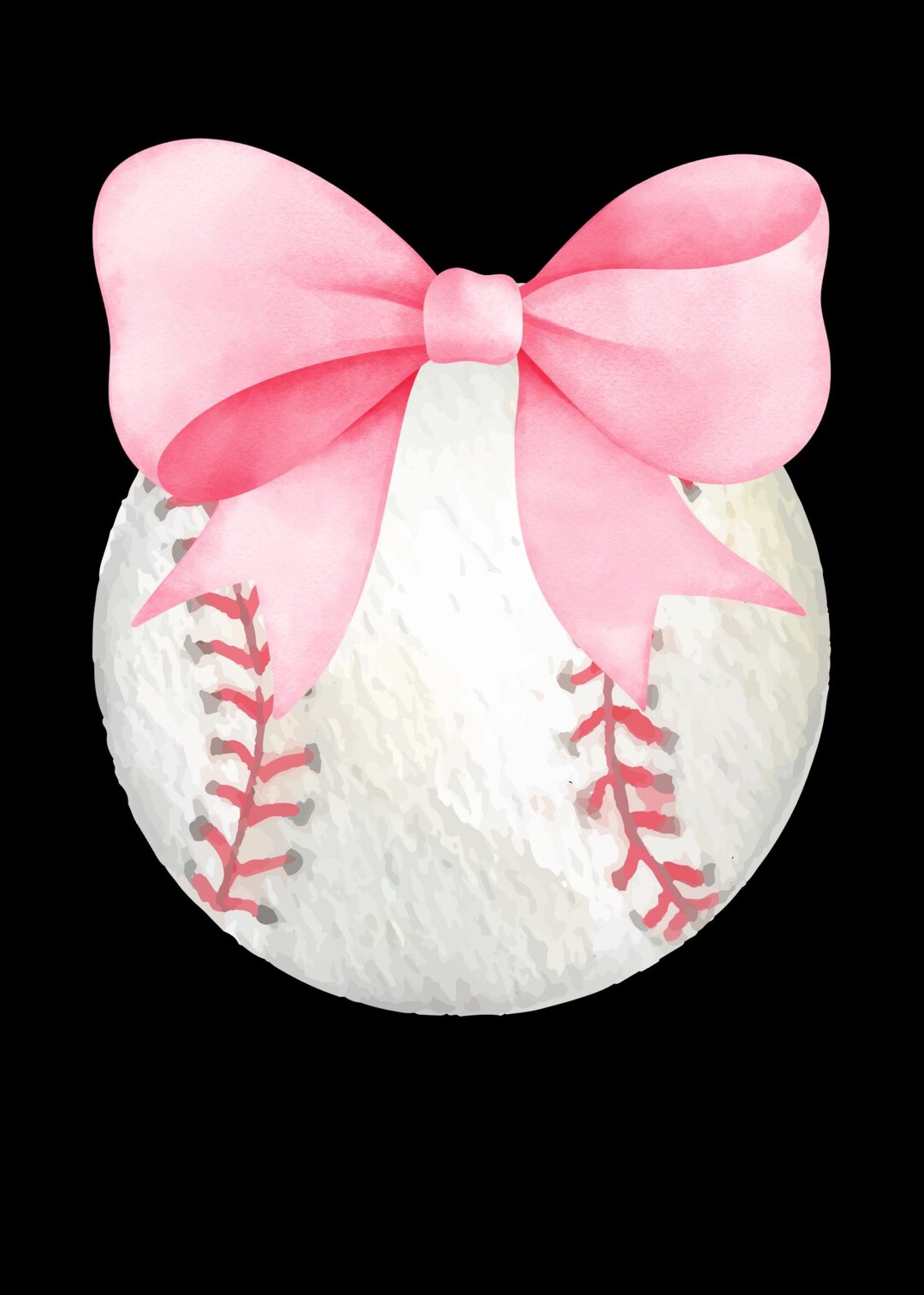 Baseball Bow Coquette PNG - Etsy