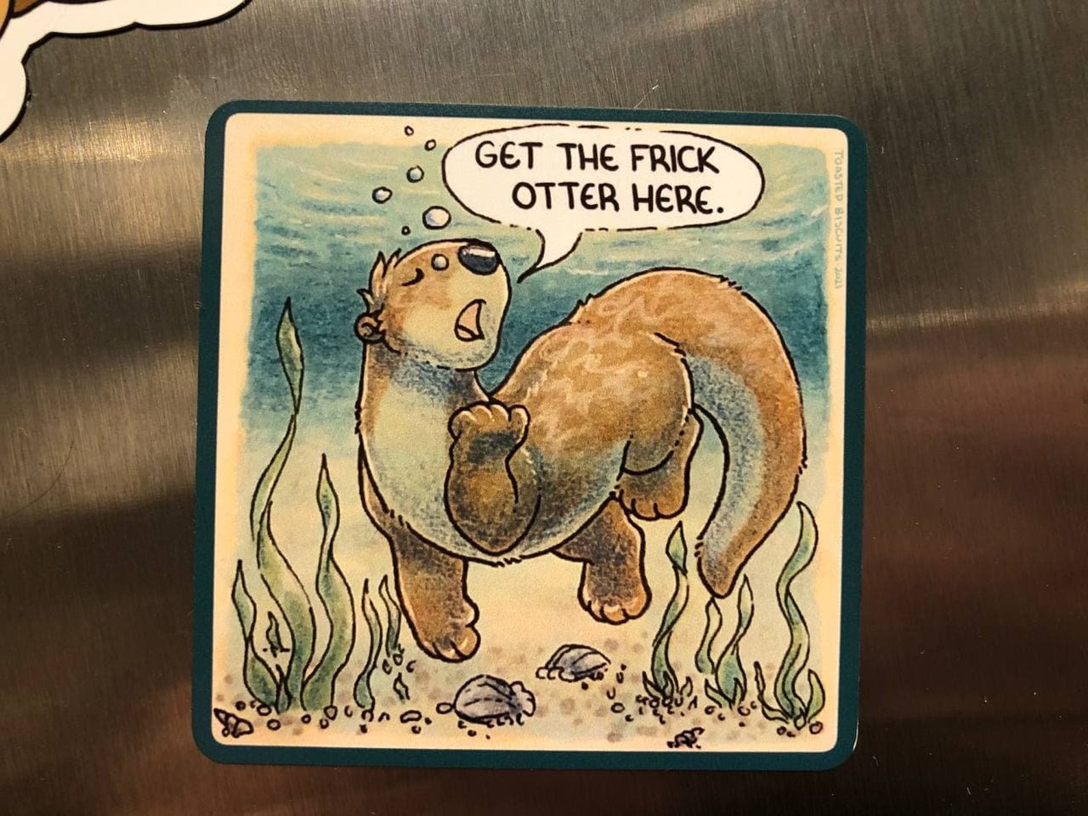 Get Otter Here Fridge Magnet | Etsy