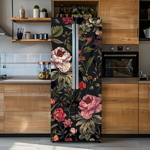 Vintage Floral Fridge Decal: Removable Botanical Vinyl Wrap - Etsy