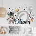 Personalized Name With Astronaut and Rocket Wall Decal: Space Nursery ...