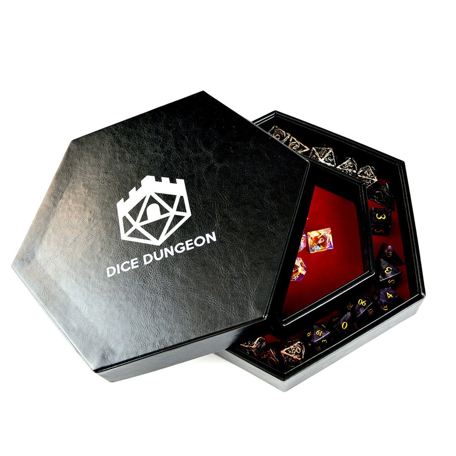 Hexagon Box of Everything Dice Tray and Storage Vault - Etsy UK