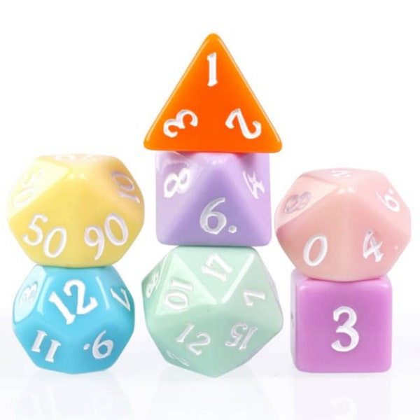 Pastel Rainbow Dice - Etsy