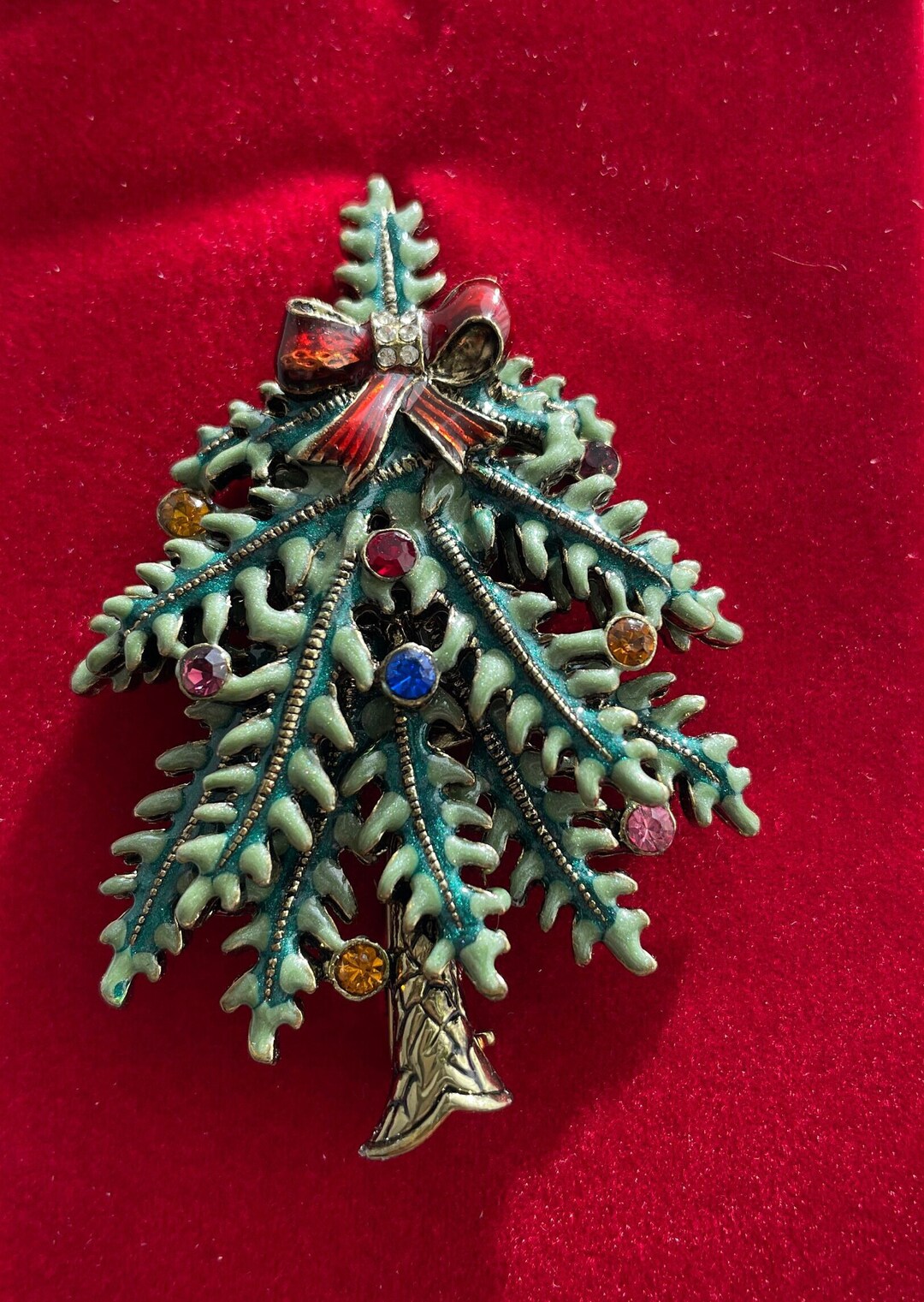 Avon Christmas Tree Brooch - Etsy