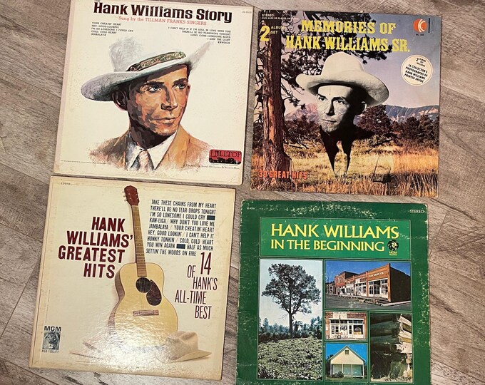 Hank Williams FOUR 4 Albums Vinyl Record Lps - Etsy