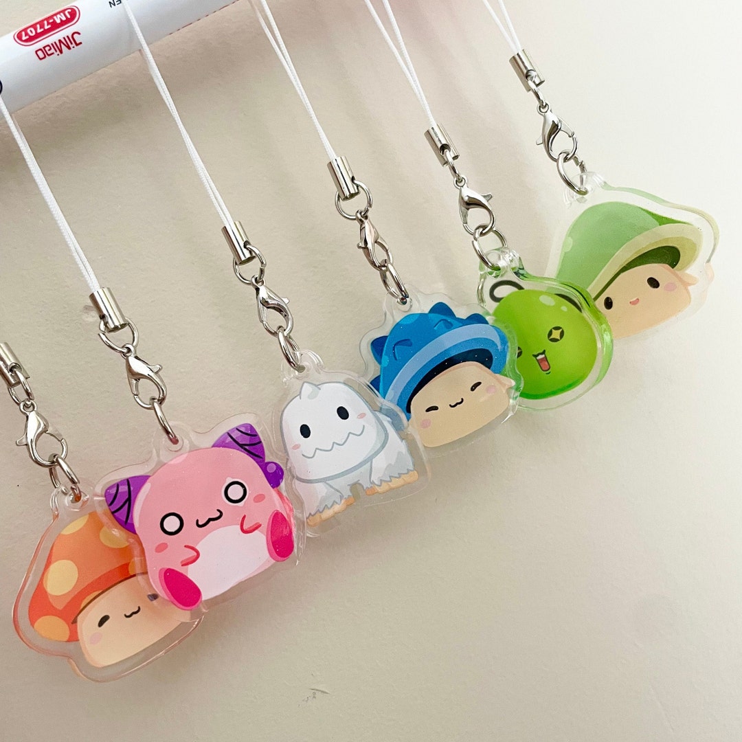 Maplestory Acrylic Charms - Orange Mushroom, Slime, Green Mushroom ...
