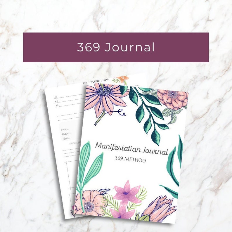 369 Life Journal Daily Prompt Journal Manifesting Journal Meditation ...
