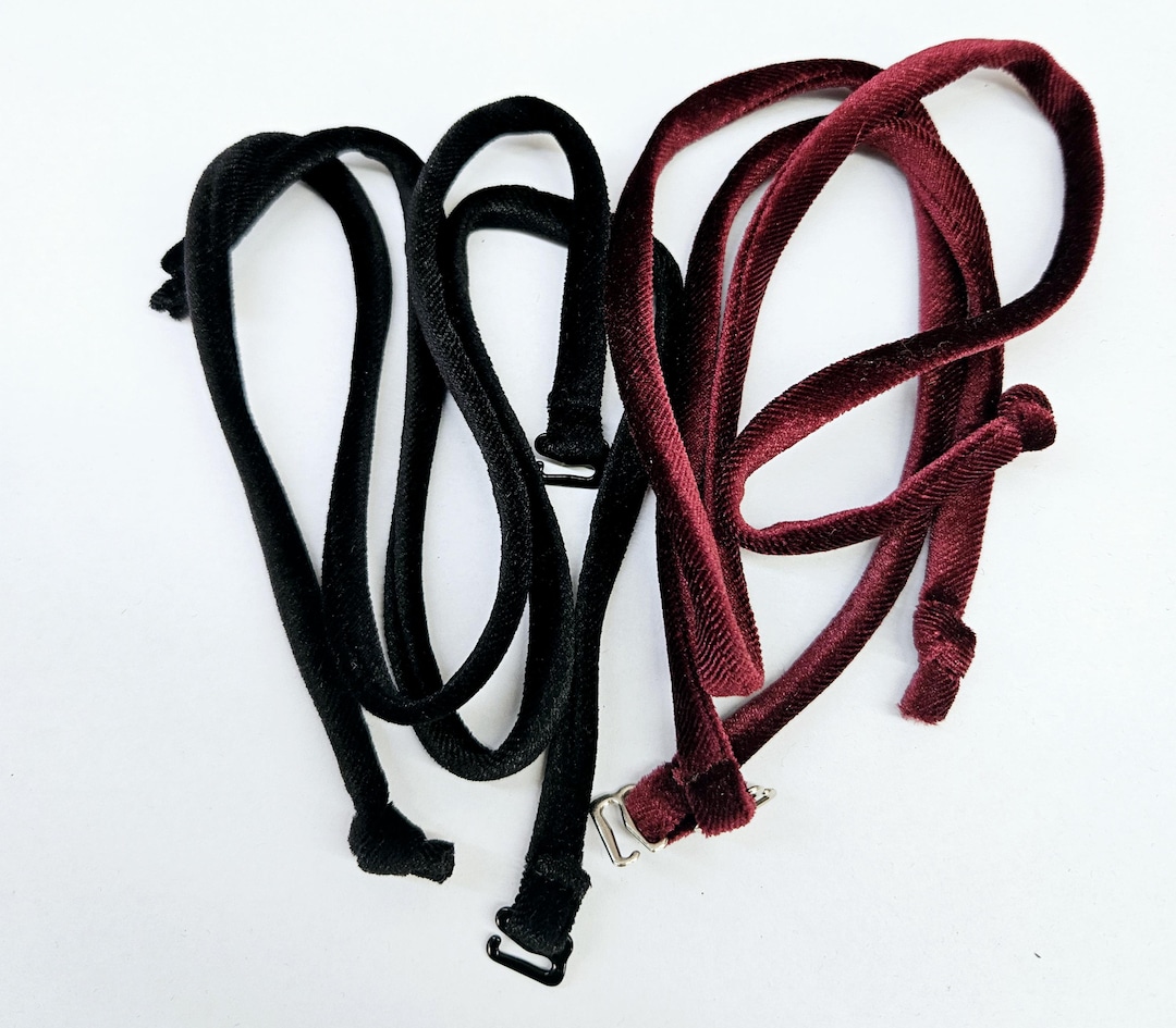 Fabric Velvet Detachable Bra Straps, 6color Velvet Dress Bra Straps,1/4 ...