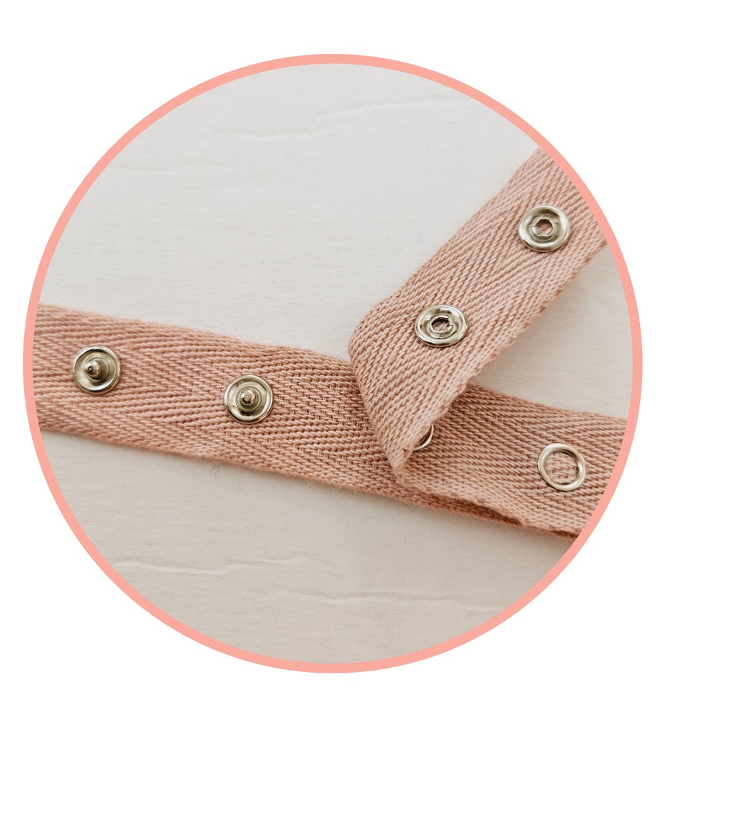 Pink Snap Tape for Sewing by Yard Pink Cotton Snap Button Trim Baby ...