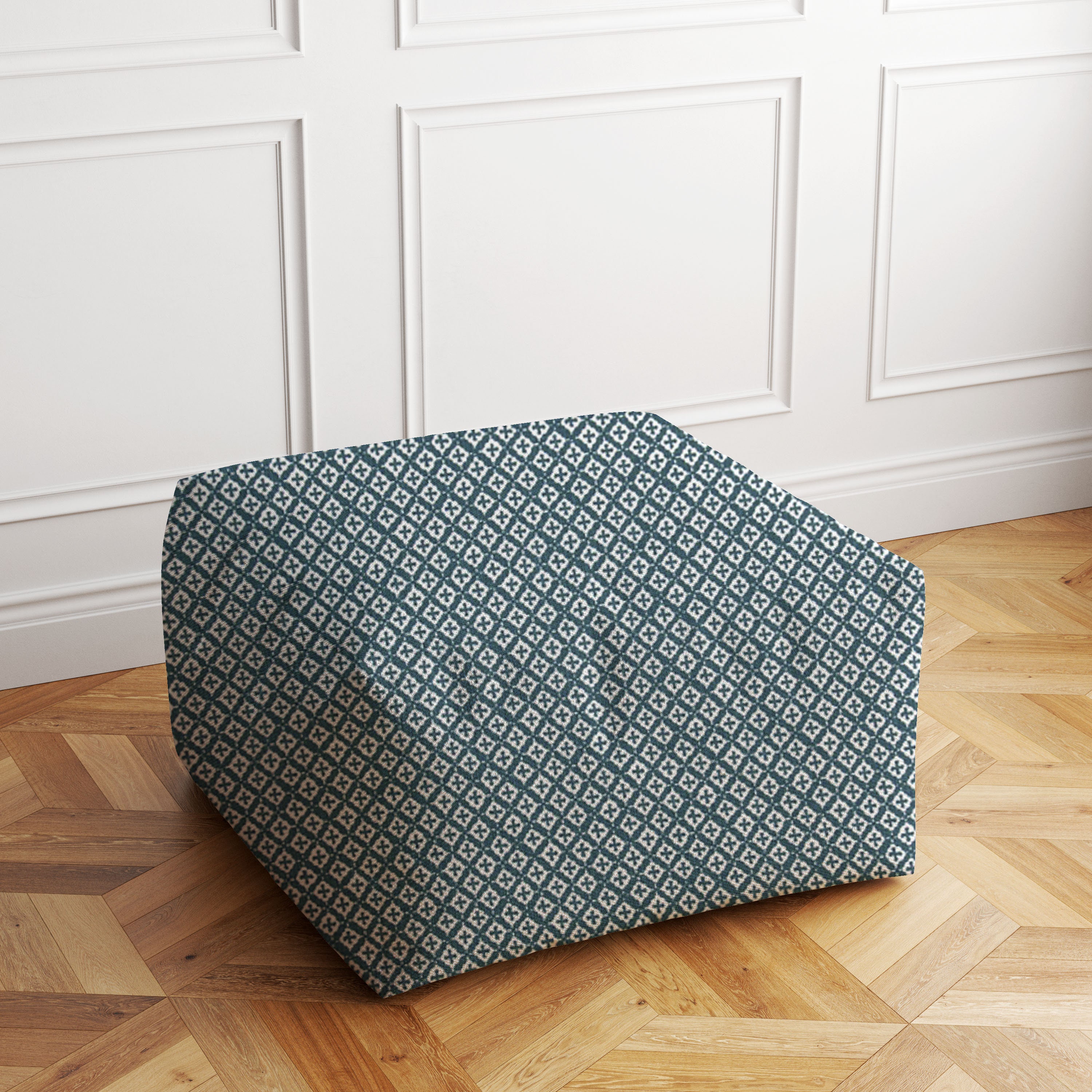 Blue Pouf Ottoman Light Blue Pouf Green Pouf Diamond Pattern Pouf Patterned Pouf Blue and White Pouf Removable and Washable Pouf Cover Etsy Canada