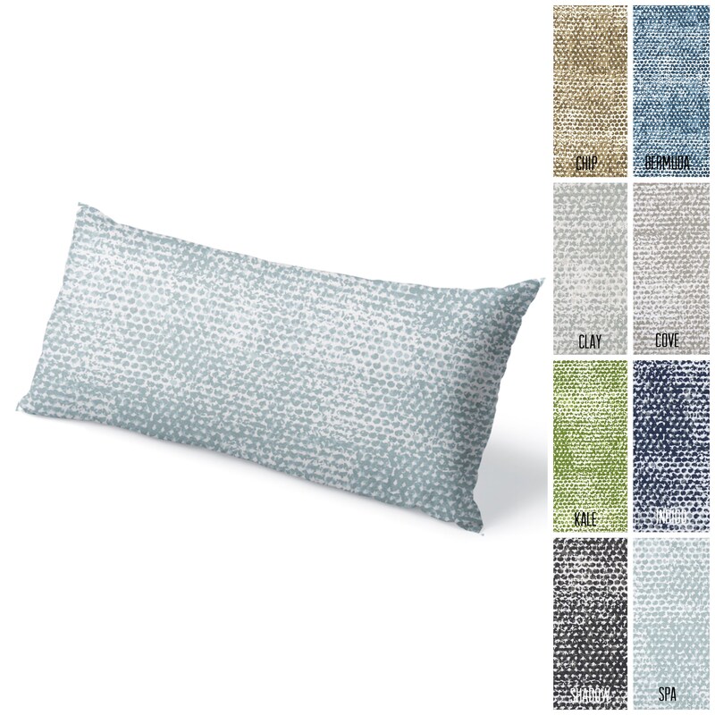 Blue Lumbar Pillow - Etsy
