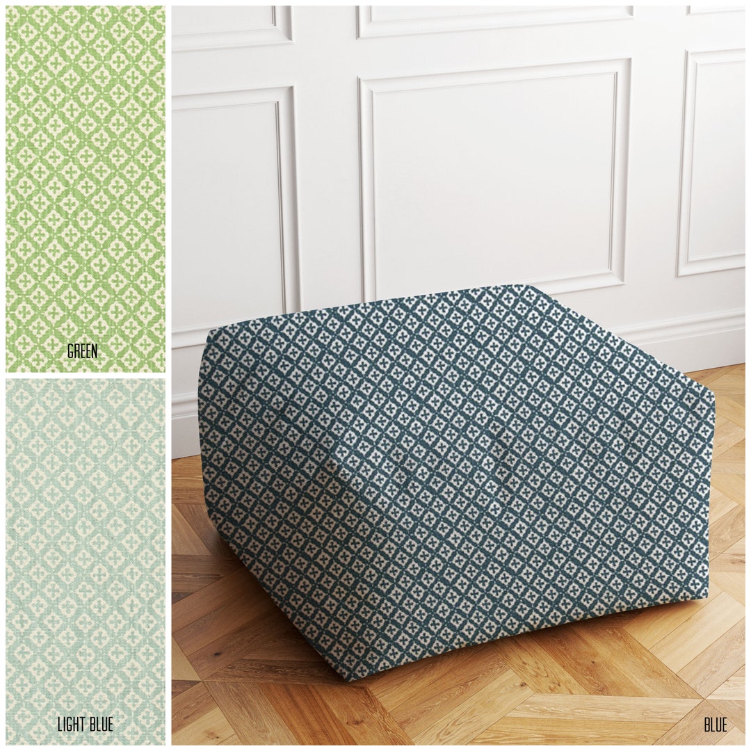 Blue Pouf Ottoman, Light Blue Pouf, Green Pouf, Diamond Pattern Pouf ...