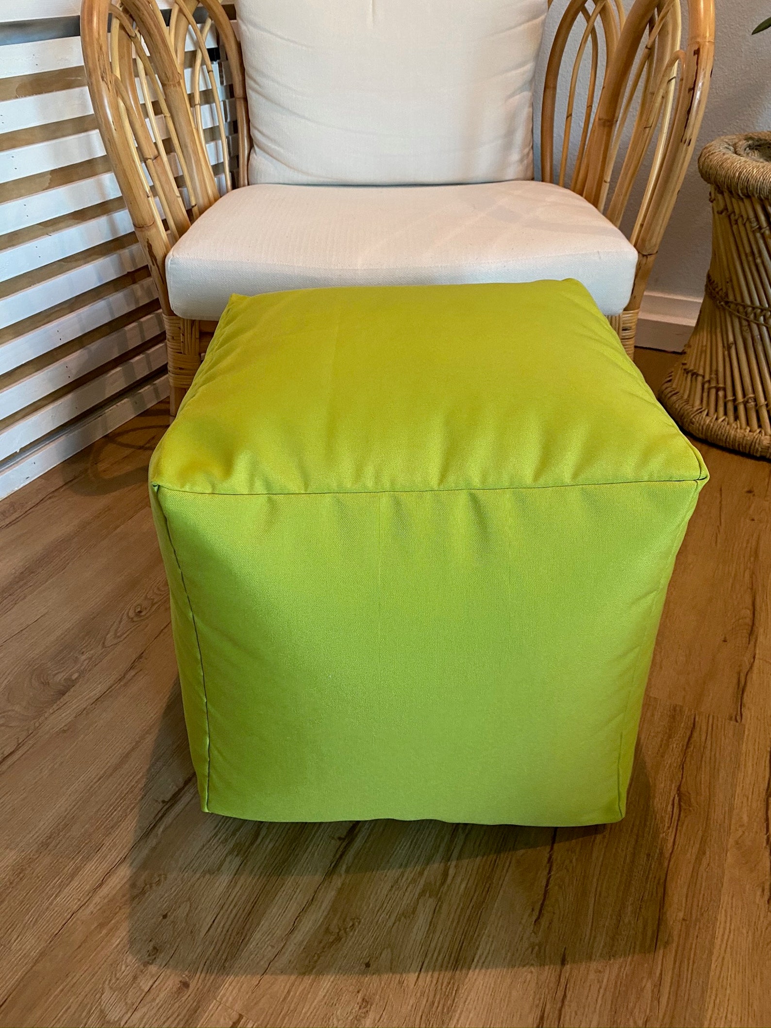 Solid Indoor/outdoor Pouf Ottoman Blue Outdoor Pouf Pink - Etsy