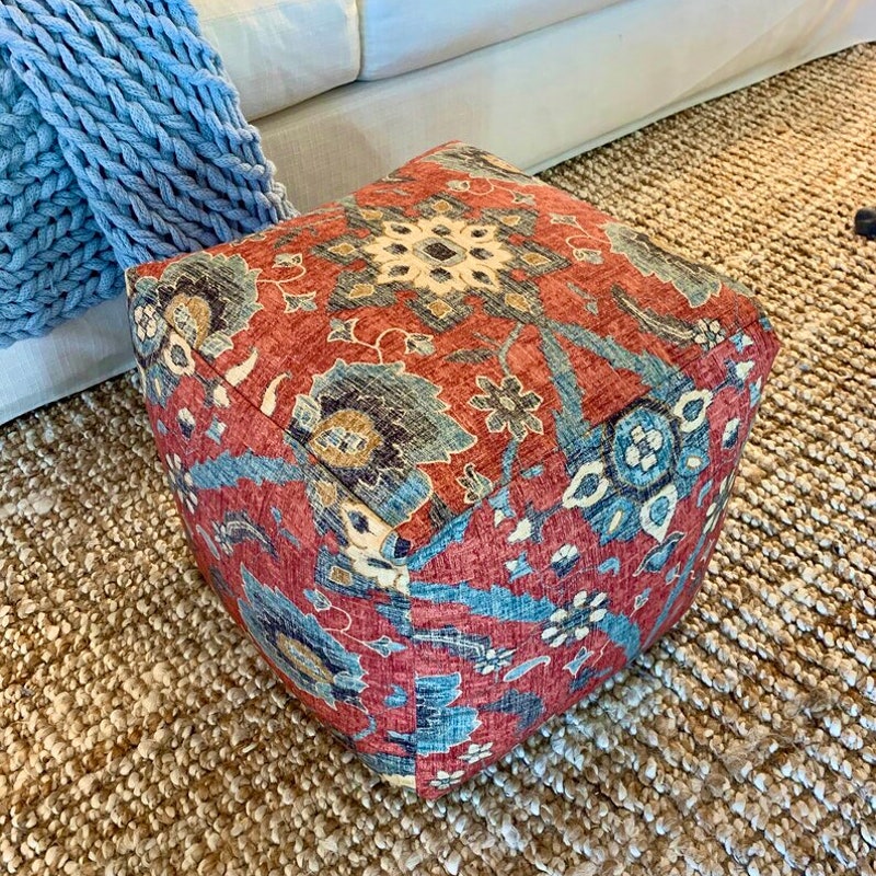 Red Pouf - Etsy
