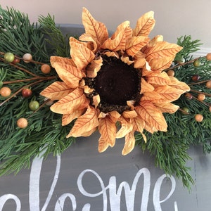 Welcome Sunflower Door Sign Round Sign 17inch - Etsy