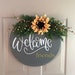 Welcome Sunflower Door Sign Round Sign 17inch - Etsy