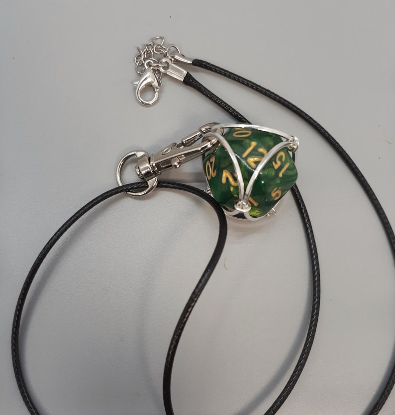 Removable D20 Necklace Cage DND Dice Necklace RPG - Etsy