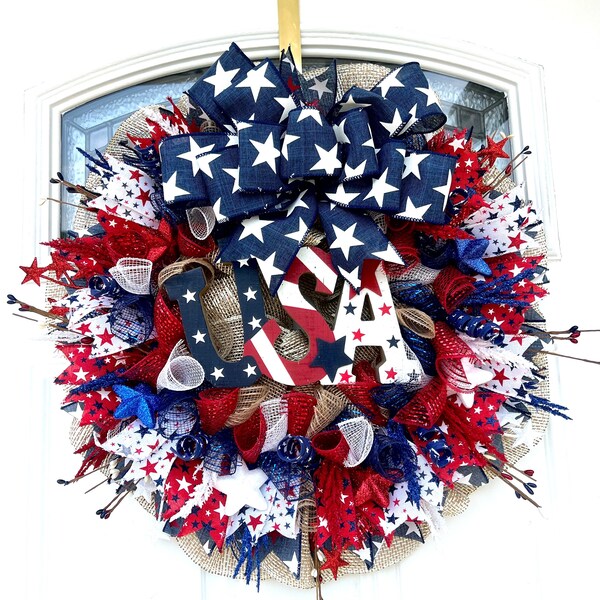 Labor Day Wreath - Etsy