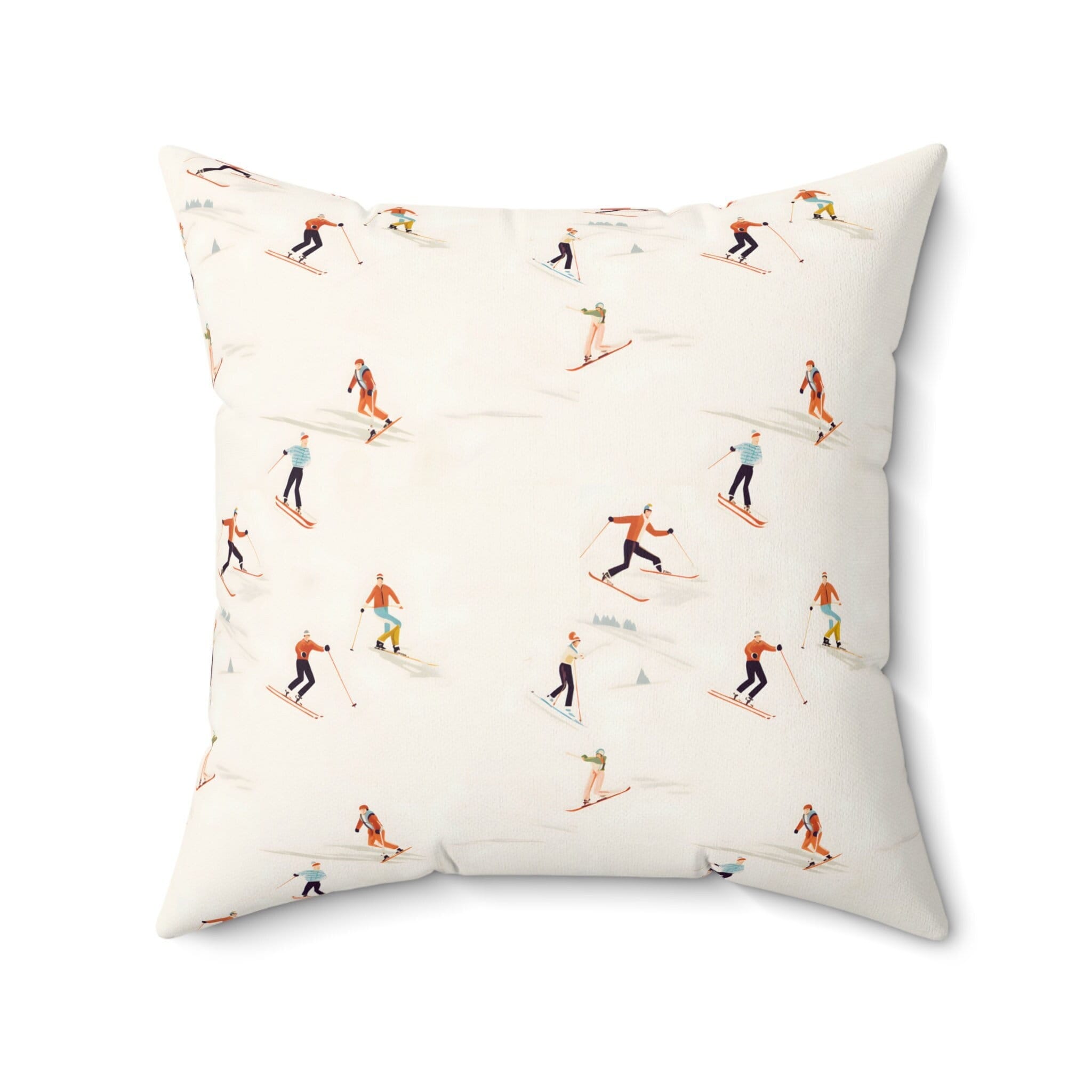 Vintage Ski Pillow | Ski Home Decor | Original Design | Quality Spun ...