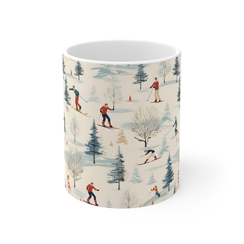 Antique Ski Mug 11oz Alpine Inspired Coffee, Hot Tea, Hot Cocoa Ski ...