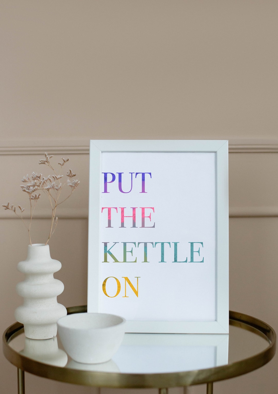 Kitchen Wall Art, Digital Download, Colourful, Tea Lovers Gift, Kettle ...