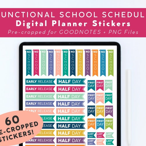 60 Functional School Schedule Digital Planner Stickers - Etsy