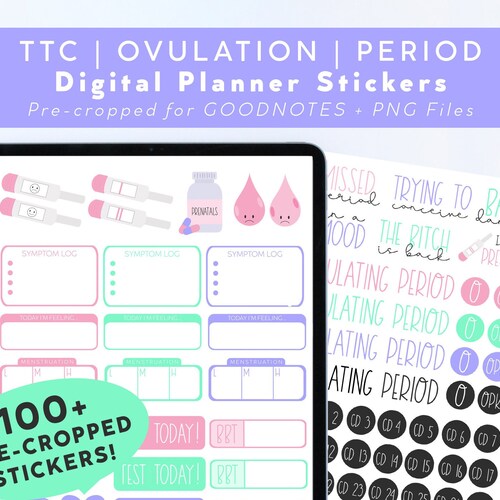 TTC Digital Stickers Trying to Conceive Stickers Ovulation - Etsy