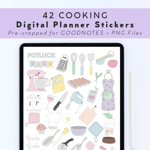 Cooking Digital Planner Stickers Goodnotes Stickers - Etsy