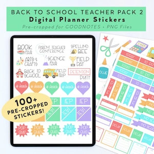 100 Teacher Digital Stickers Version 2 Back to School Stickers ...
