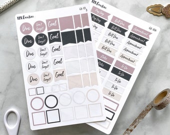 Neutral Minimalist Functional Digital Planner Stickers - Etsy
