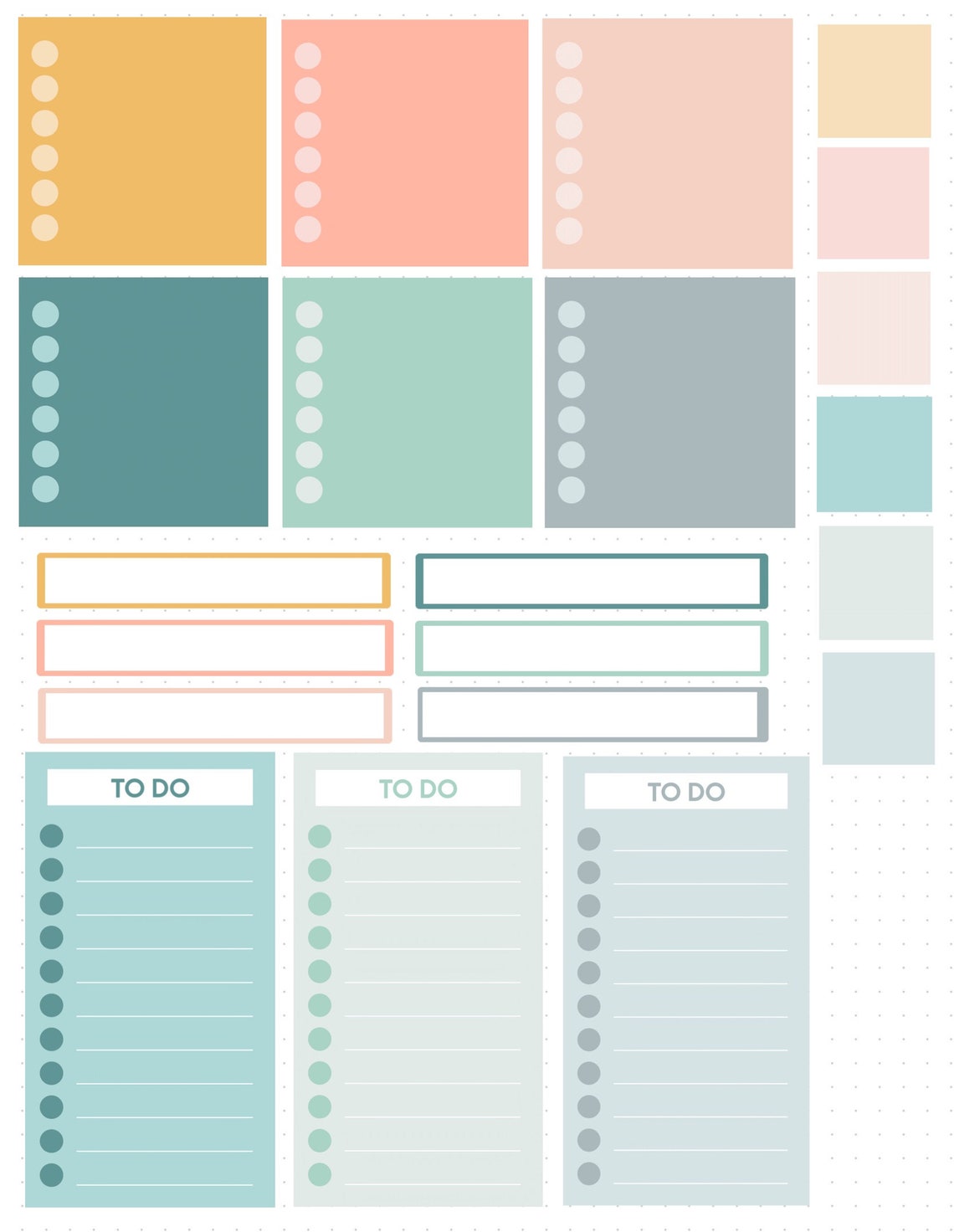 Sea Glass and Coral Digital Notes and Page Flags Goodnotes - Etsy