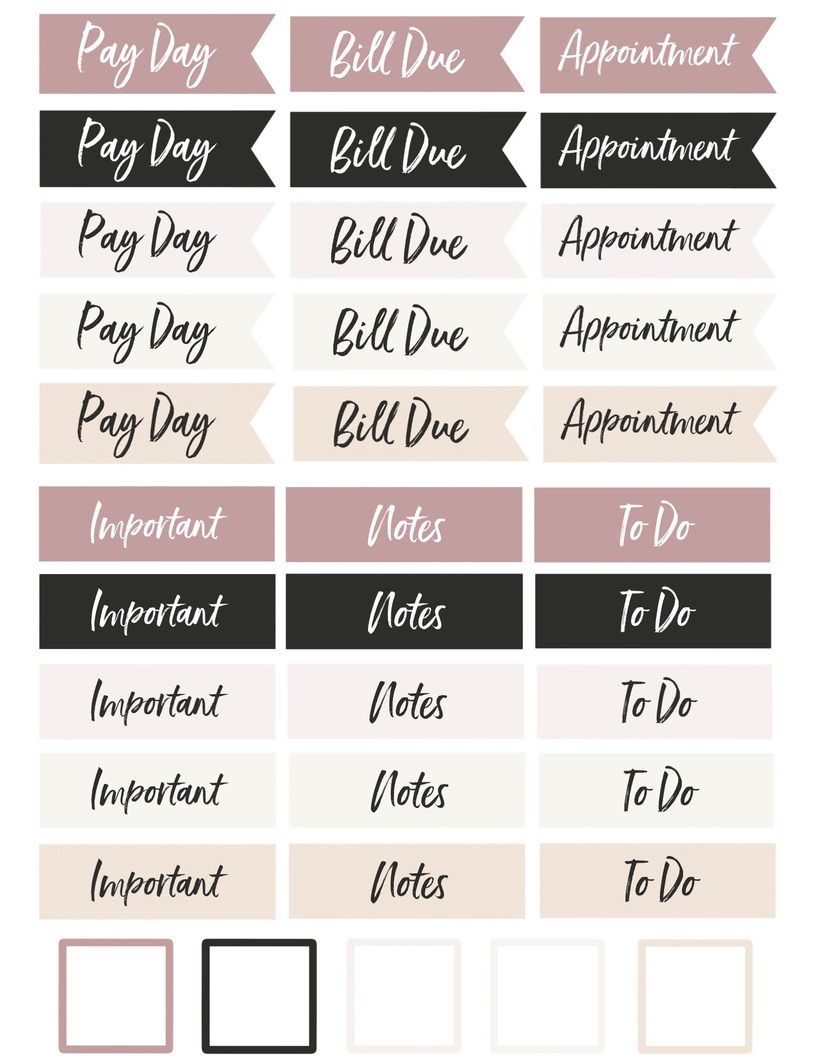 Neutral Minimalist Functional Digital Planner Stickers | Goodnotes ...