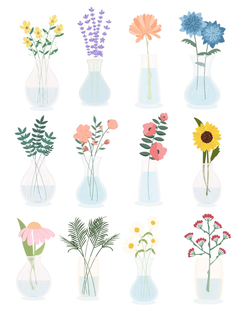 Flower Digital Stickers Nature & Plant Goodnotes Stickers | Etsy