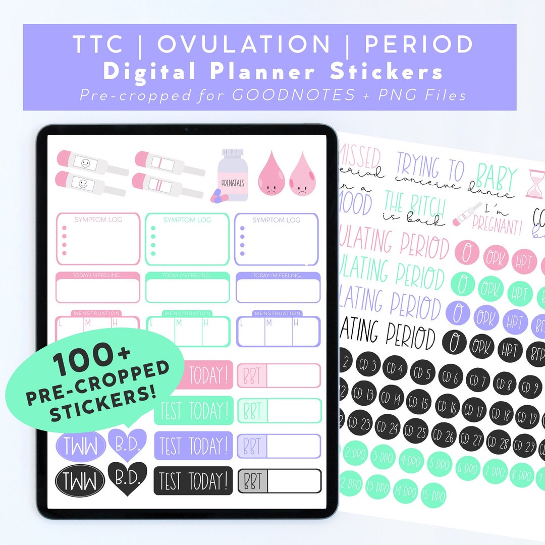 TTC Digital Stickers | Trying to Conceive Stickers | Ovulation Stickers ...