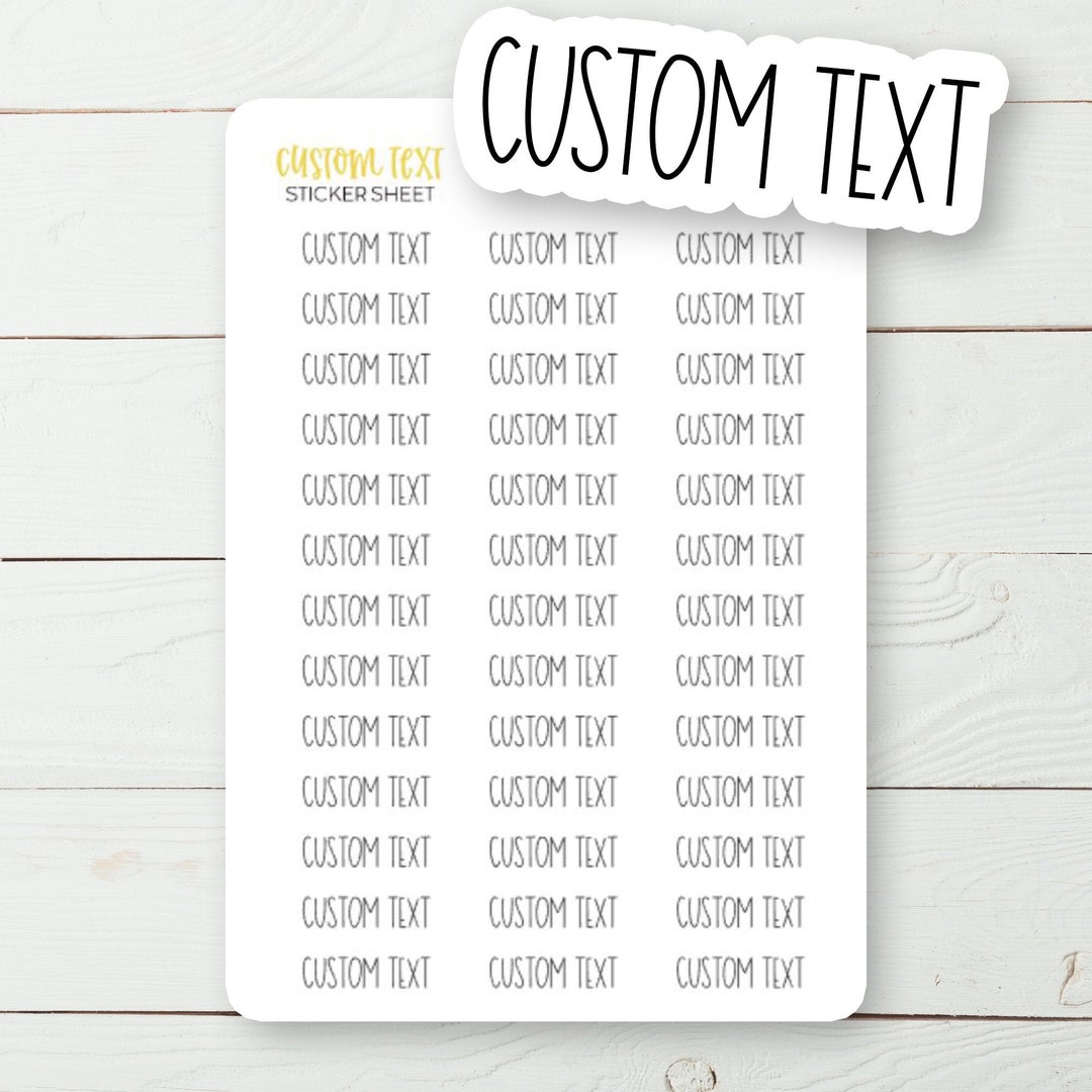 Custom Word Stickers V3 Personalized Stickers Personalized Labels for ...