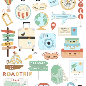 Travel Digital Planner Stickers | Goodnotes Stickers | Digital Journal ...
