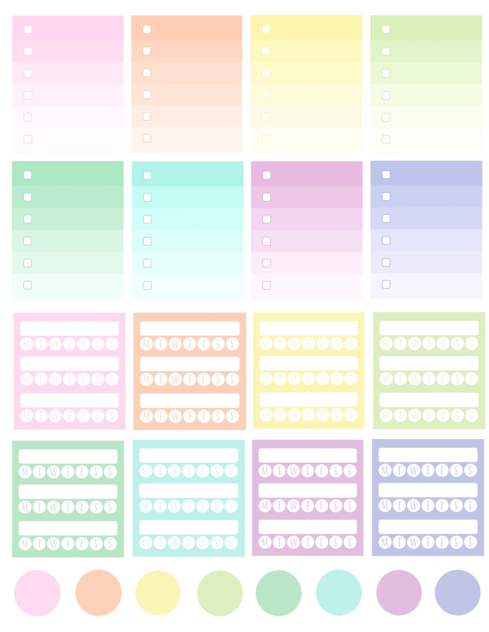 150 Functional Pastel Digital Stickers Functional Stickers - Etsy