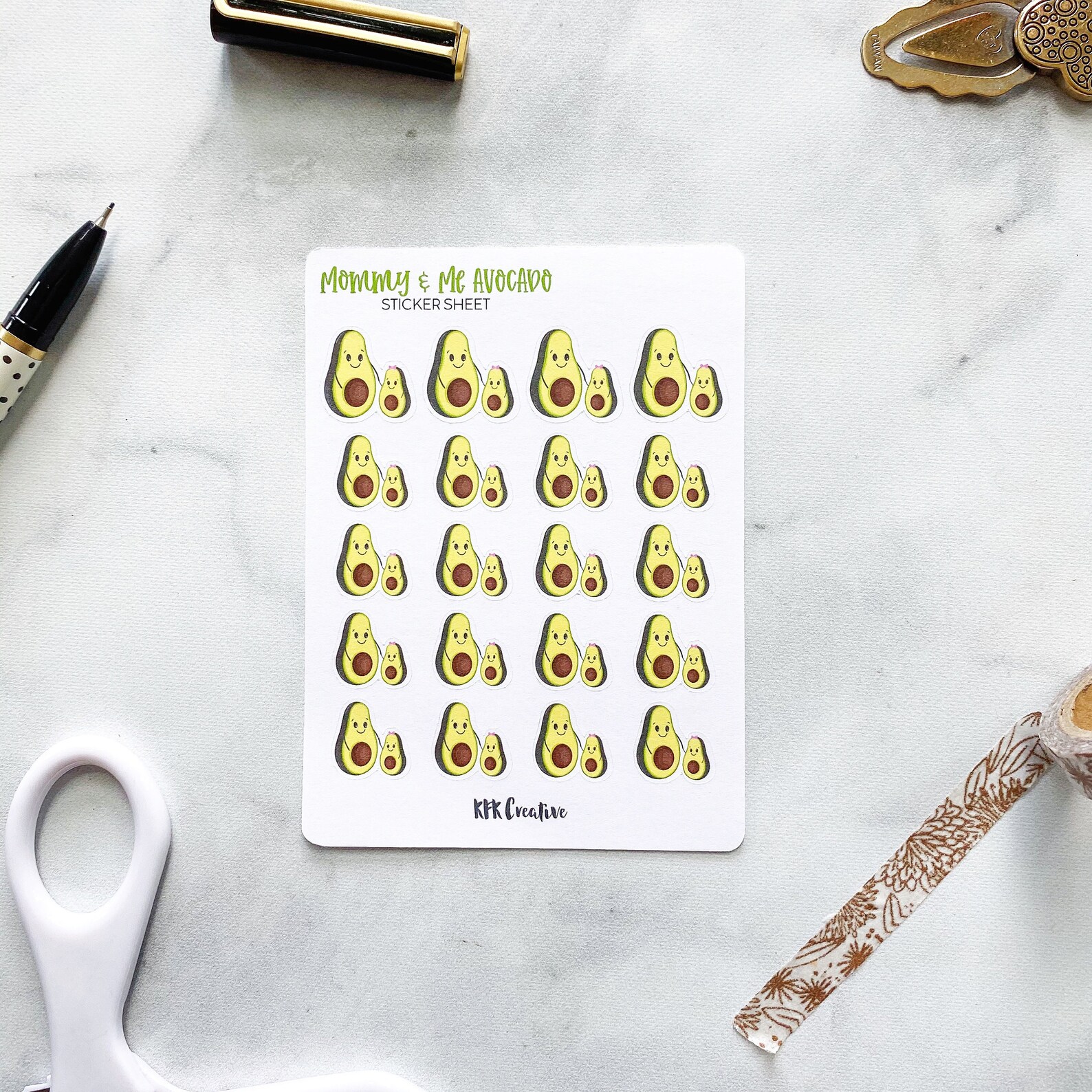 Mommy and Me Avocado Stickers Baby Stickers Avocado - Etsy