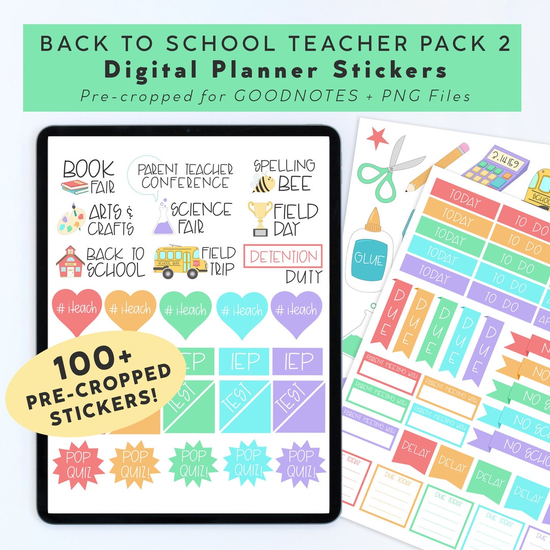 100+ Teacher Digital Stickers - Version 2 | Back to School Stickers ...