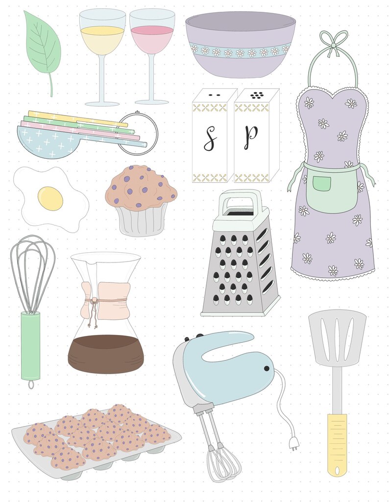 Cooking Digital Planner Stickers Goodnotes Stickers - Etsy