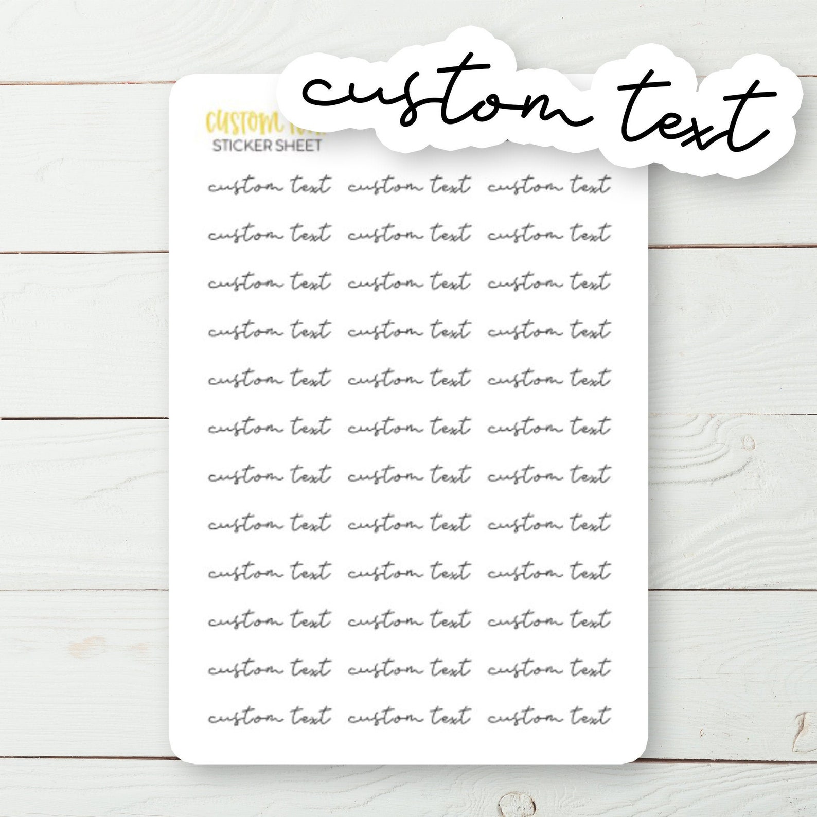 Custom Word Stickers V1 Personalized Stickers Personalized - Etsy