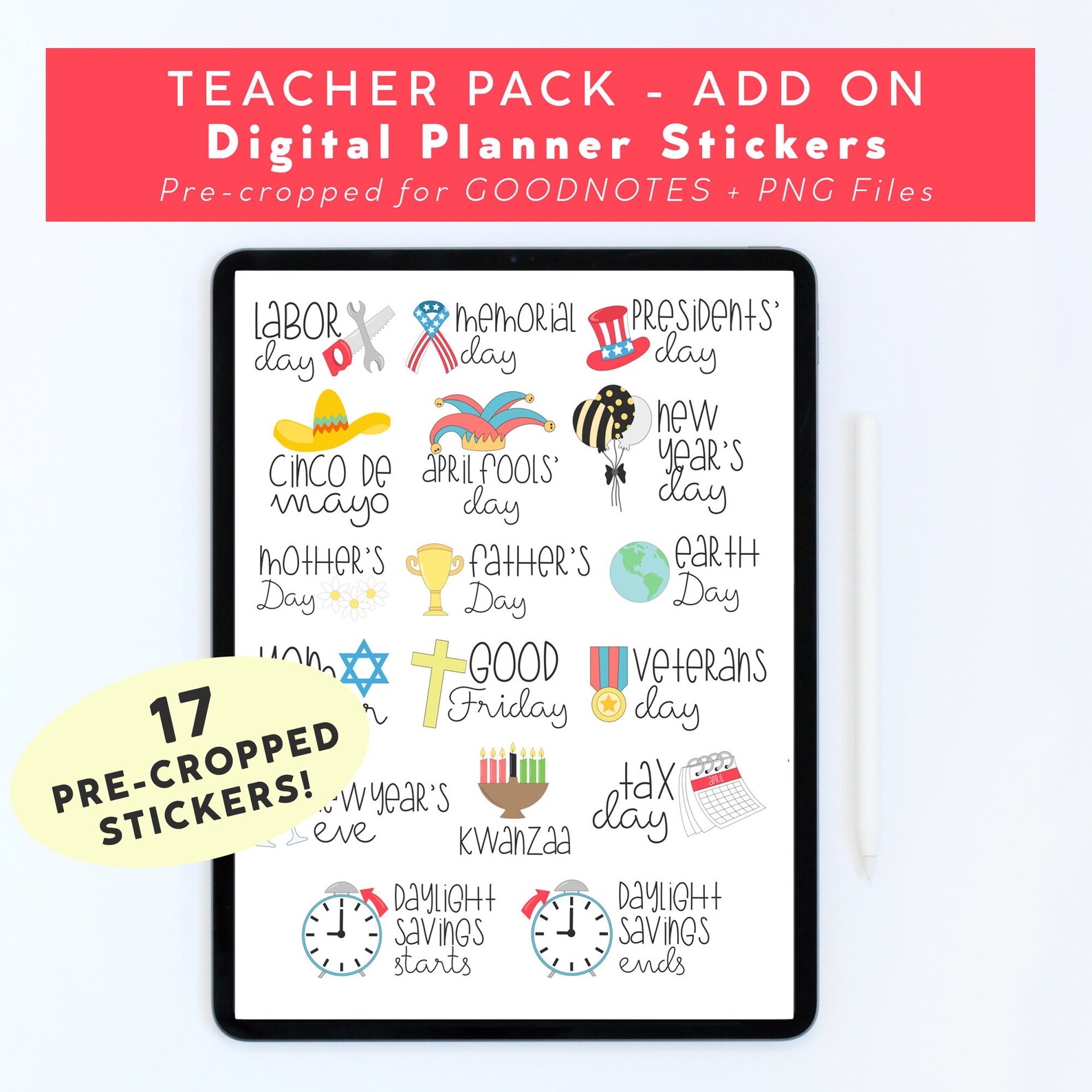 Teacher Digital Stickers ADD ONS Holiday Digital Stickers | Etsy