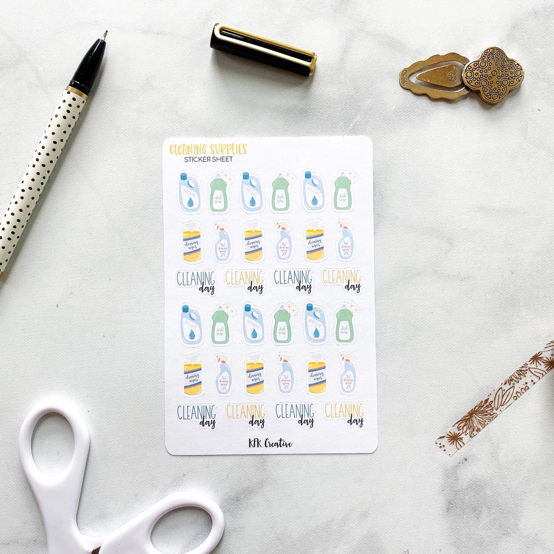 Cleaning Stickers Cleaning Day Stickers Reminder Stickers | Etsy