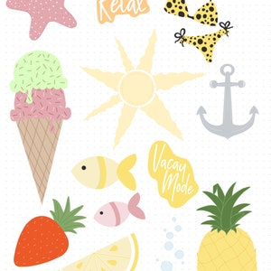 Endless Summer Digital Planner Stickers | Goodnotes Stickers | Digital ...