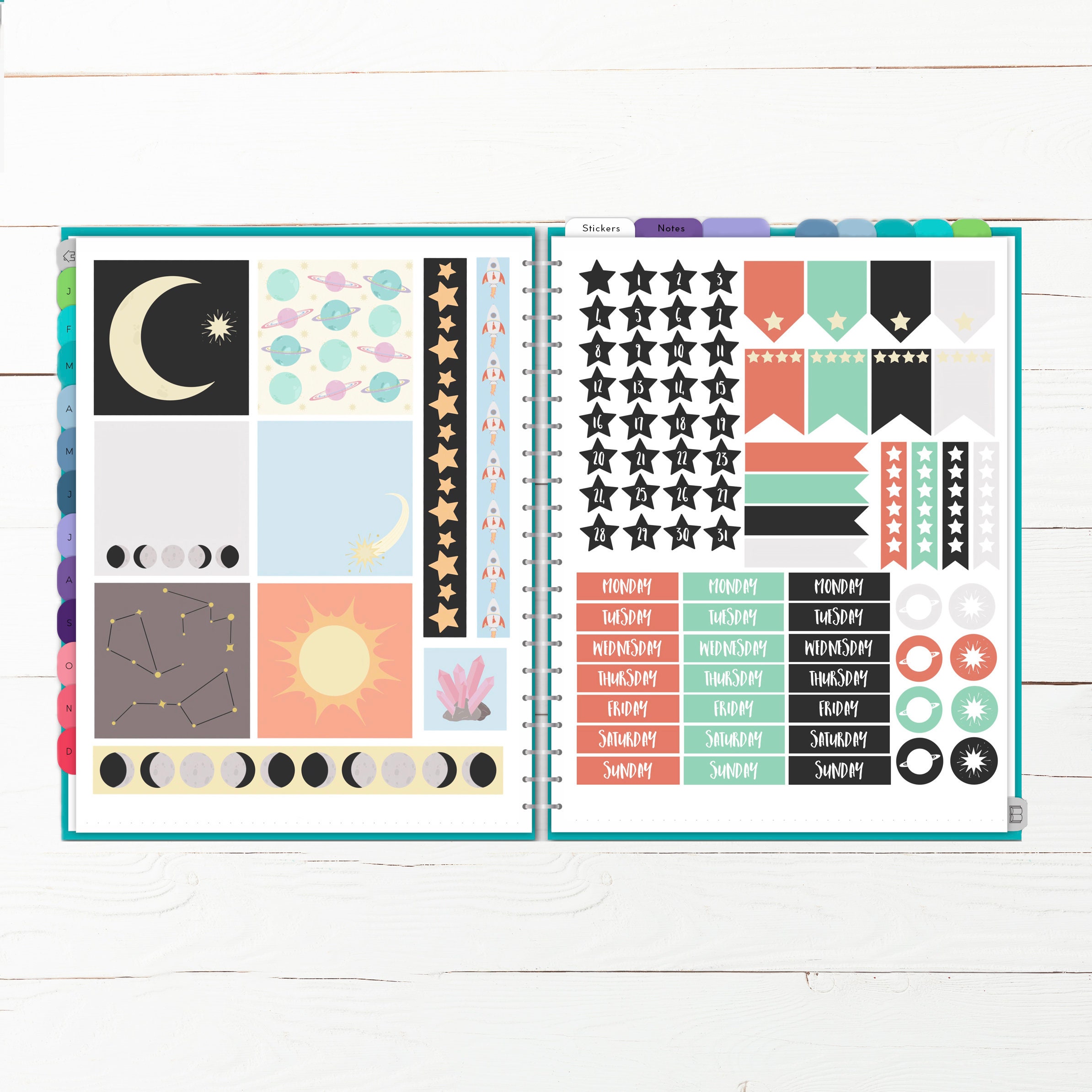 112 Space Digital Stickers | Goodnotes Stickers | Digital Planner ...