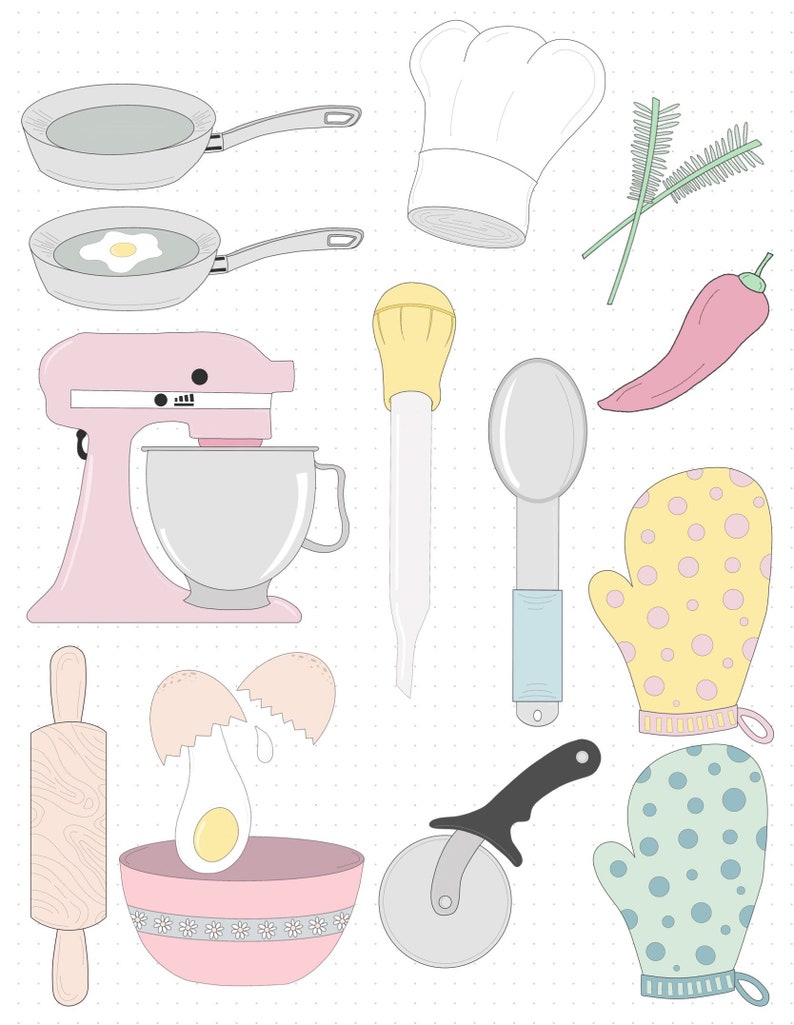 Cooking Digital Planner Stickers Goodnotes Stickers - Etsy