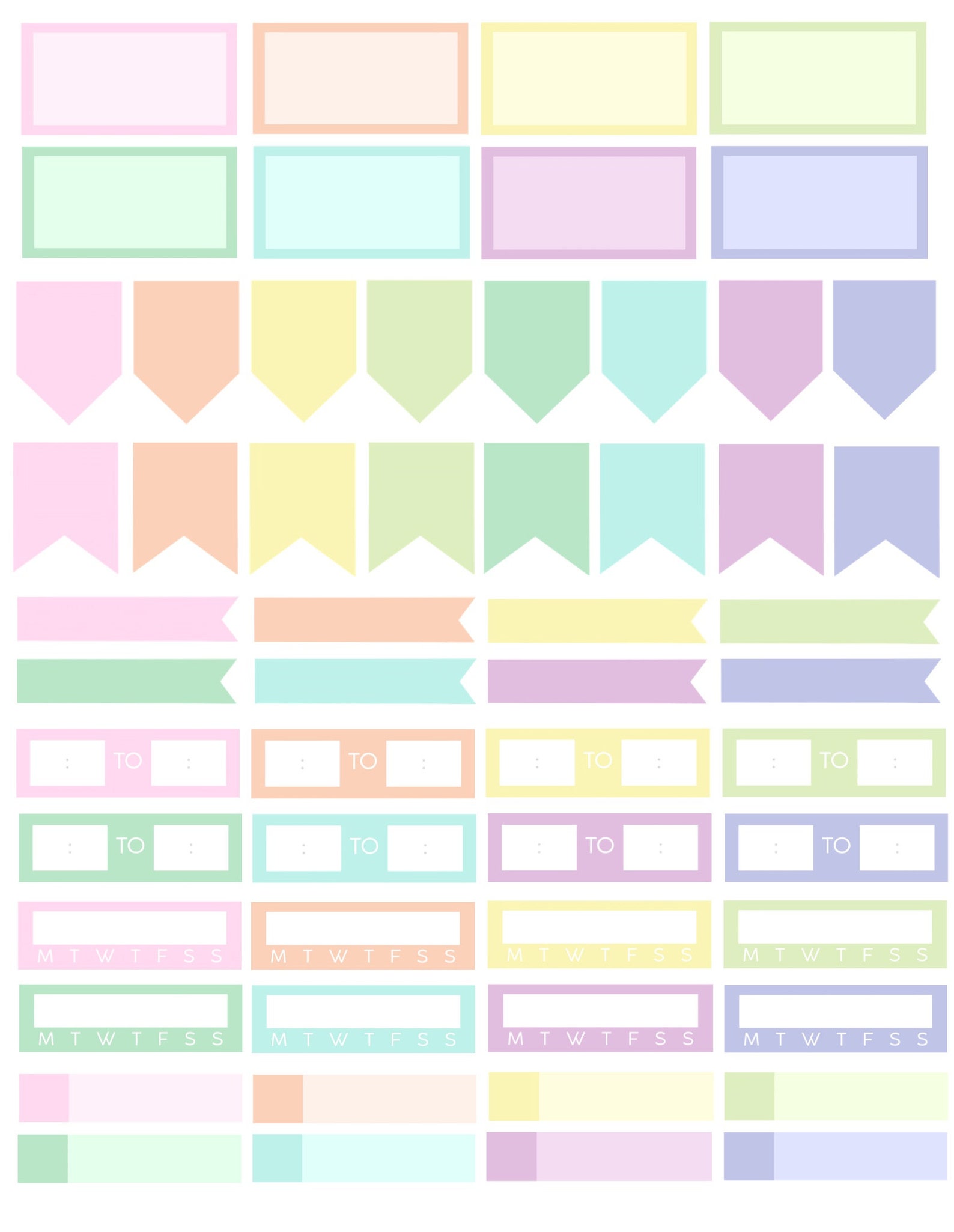 150 Functional Pastel Digital Stickers Functional Stickers - Etsy